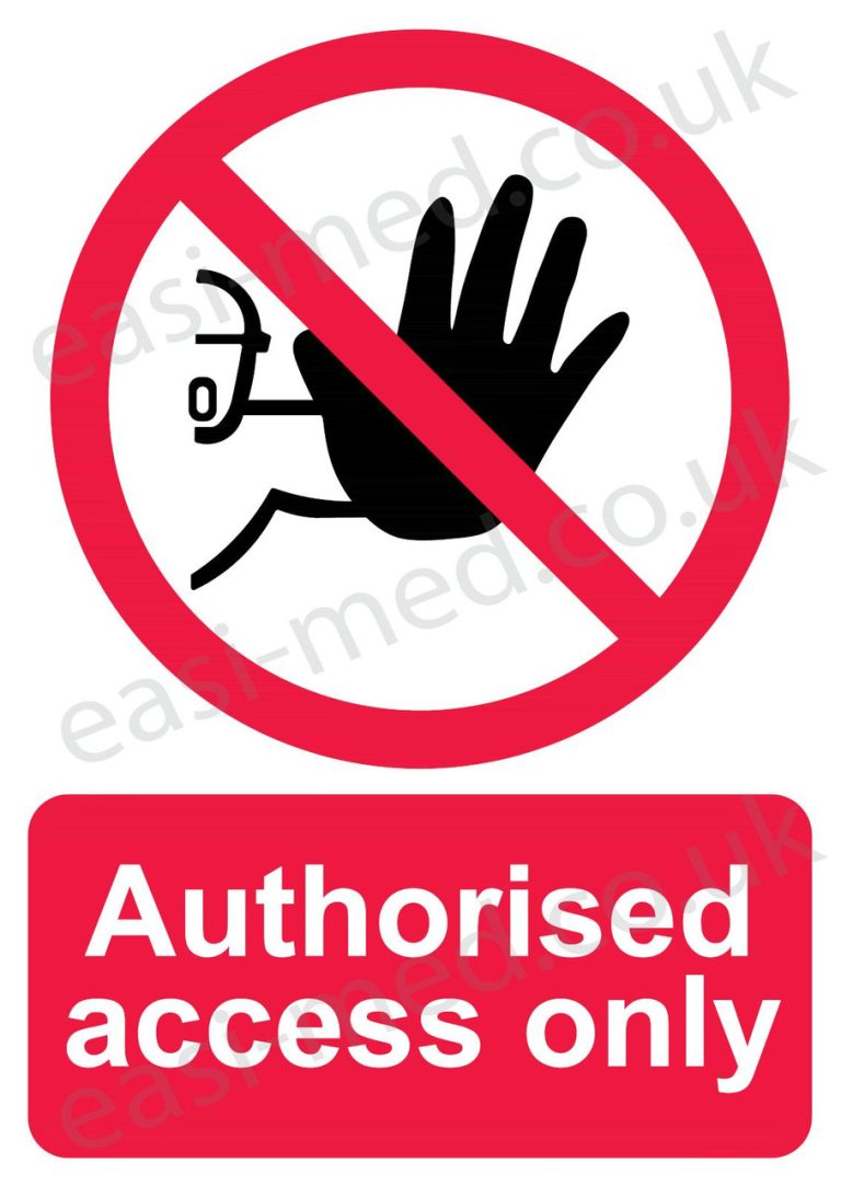 Authorised Access Only Sign - easi signs
