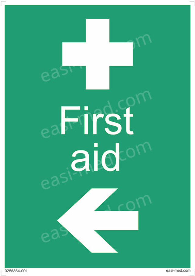 First Aid Left Sign - easi signs