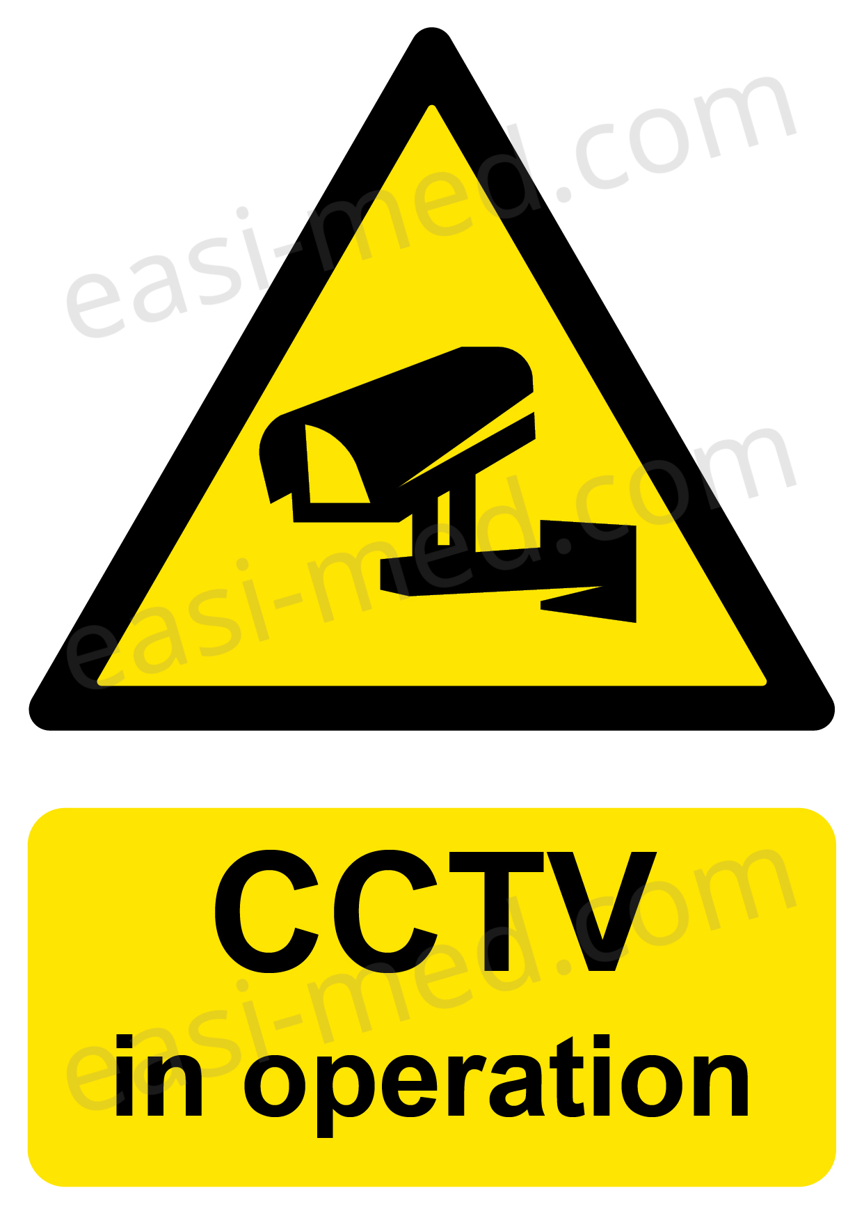CCTV in Operation Sign – A5, A4, A3 | Vinyl Sticker & Rigid PVC – Easi ...